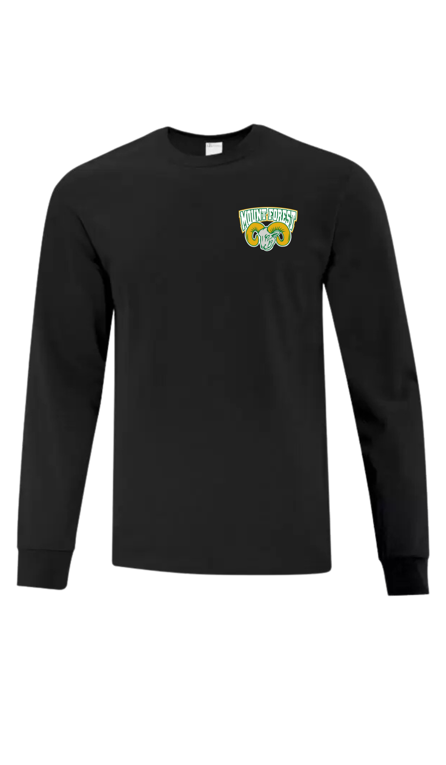 Left Chest Cotton Long Sleeve - Mount Forest Rams – Johnny K